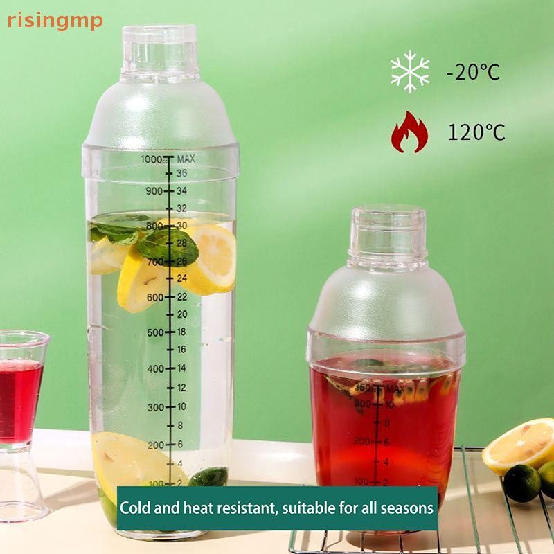 [risingmp] PC Resin Cocktail Shaker Martini Hand Shaker Cup With Scales ...