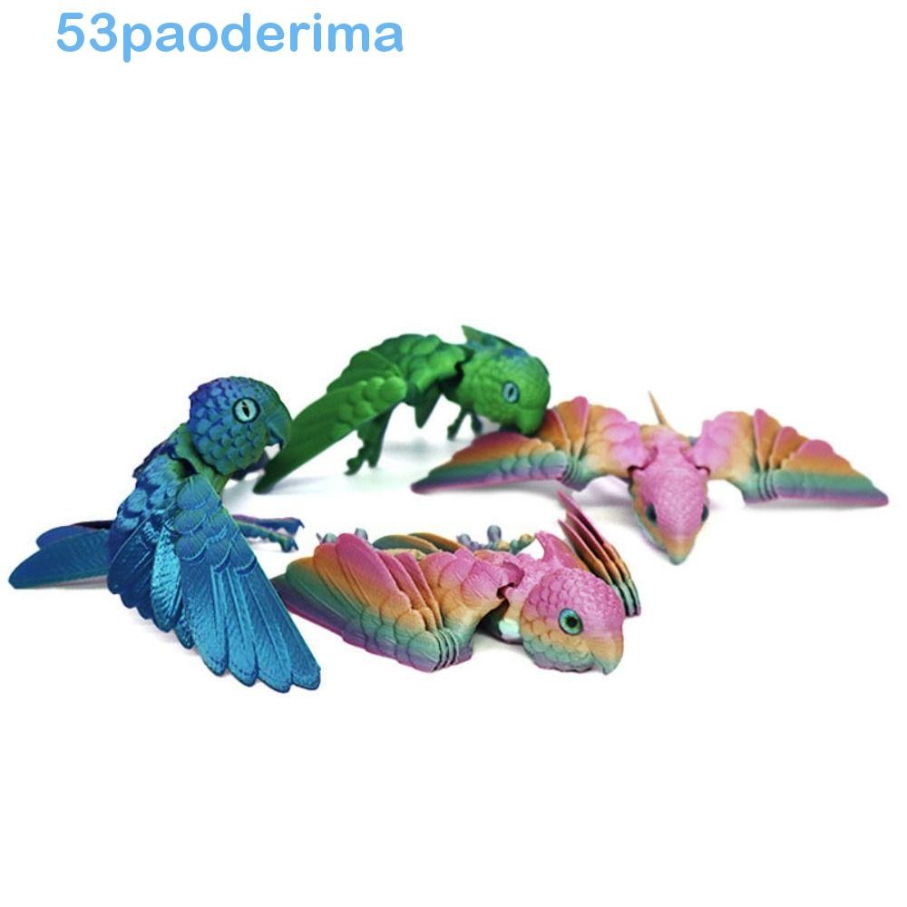 PAODERIMA 3D Printed Parrot Model, Sparkling Laser 3D Printed Parrot ...