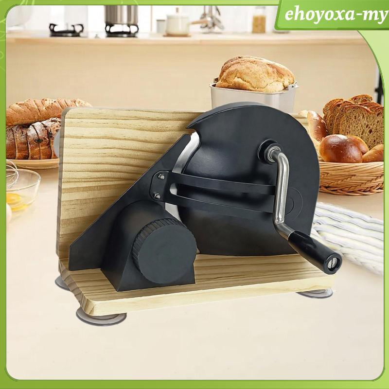 [EhoyoxaMY] Metal Bread Slicer with Hand Crank, Bread Loaf Cutter ...