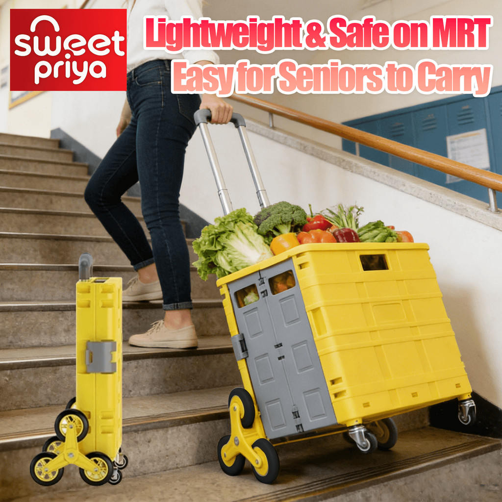 75L Shopping Cart Stair Climber Foldable Trolley Outdoor Portable Large ...