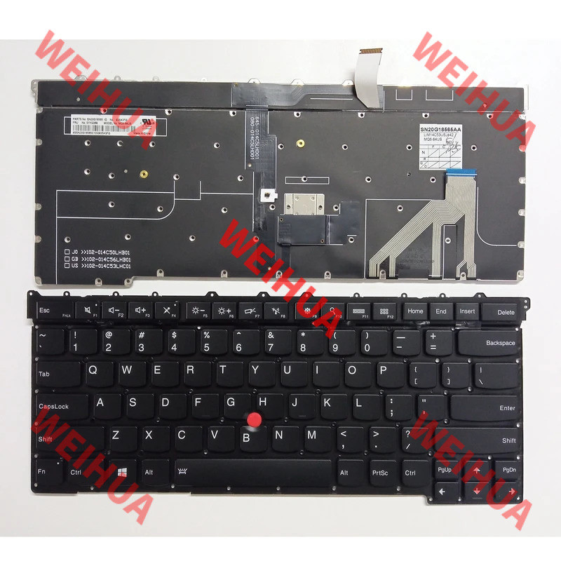 Laptop Replacement Keyboard for Lenovo ThinkPad X1 Carbon 3rd Gen 2015 ...