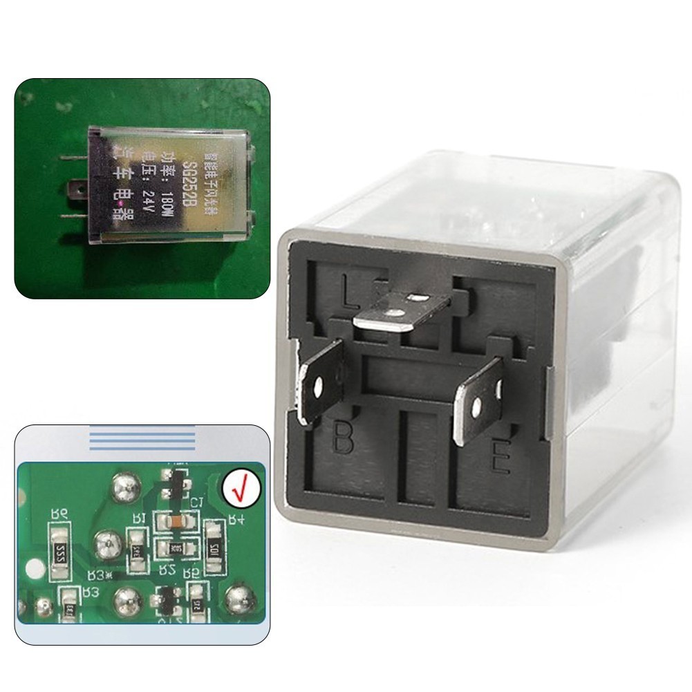 [HOT] 24V 3Pin Car LED Light Flasher Relay Turn Signal Rate Control ...
