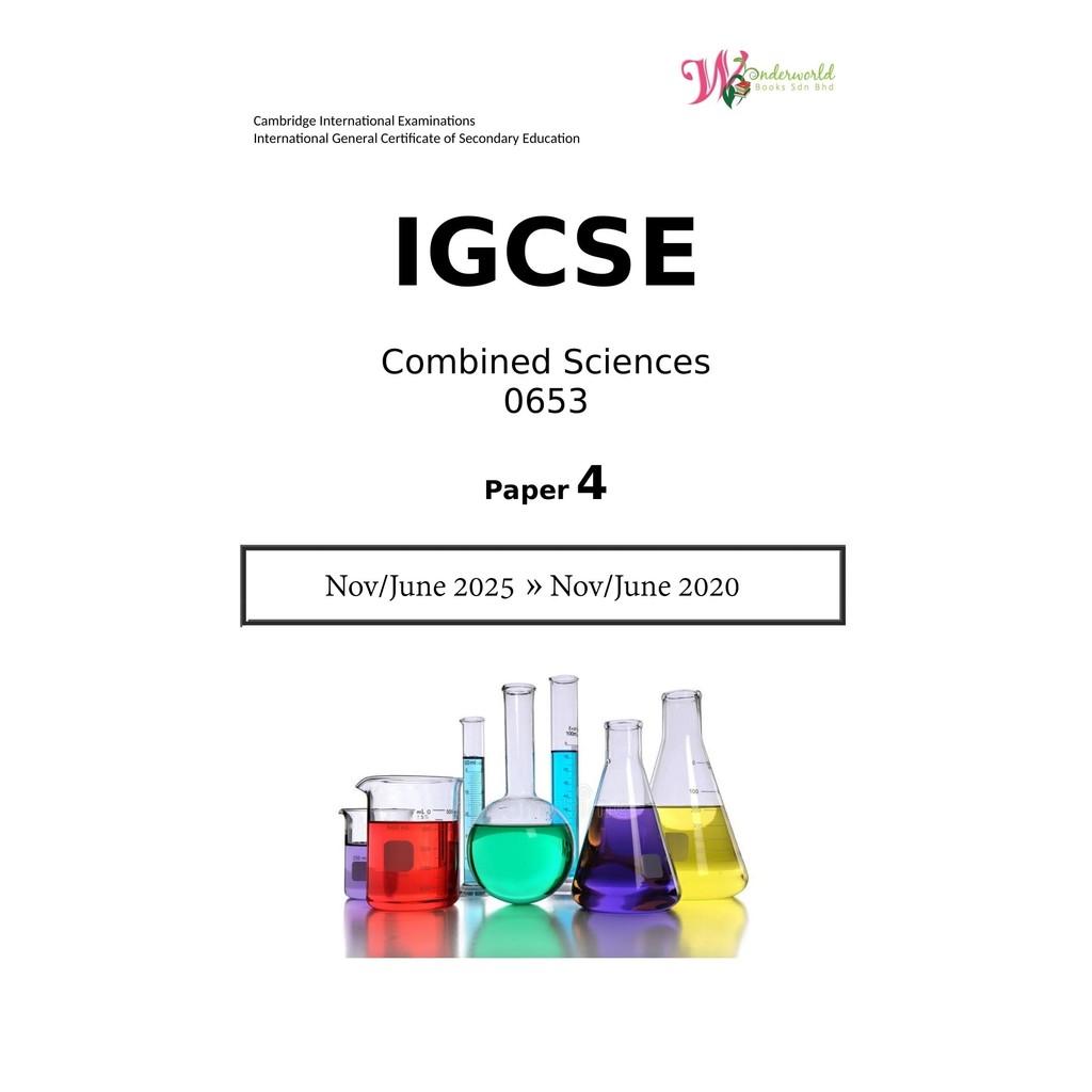 IGCSE Combined Sciences | Paper 4 | Question Paper | Shopee Malaysia