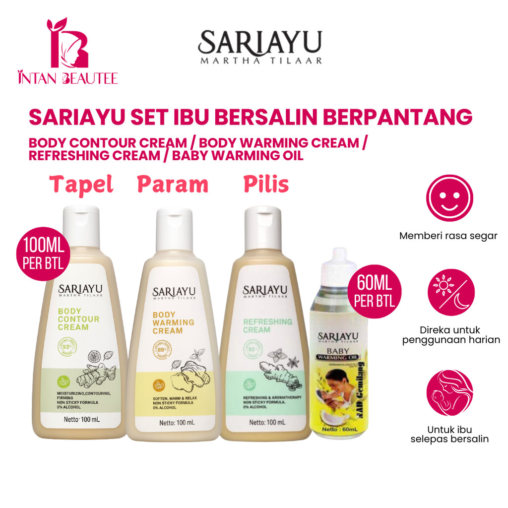 Sariayu- Set Bersalin Berpantang (Body Warming Cream/ Body Contour ...