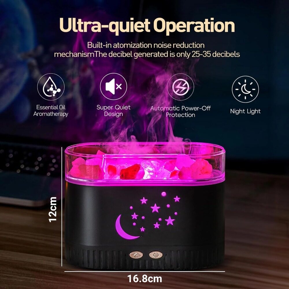 Himalayan Salt Lamp Diffuser 3-in-1 Ultrasonic Essential Oil Aroma ...