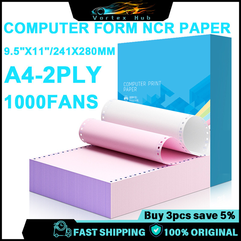 COMPUTER FORM A4 - 2Ply / Computer Paper NCR 9.5