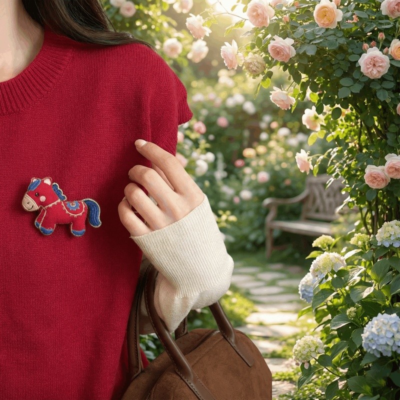 2025 Cute Muppet Brooch Jewelry Ingot Pony Girl Benming Year Pendant ...
