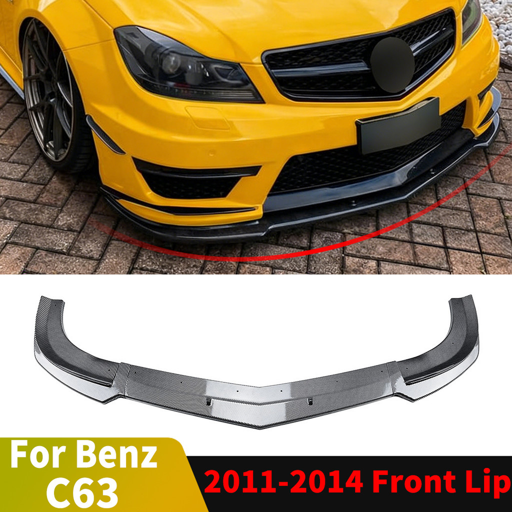 Front Deflector Splitter Bumper Lip For Mercedes Benz AMG C63 W204 2011 ...