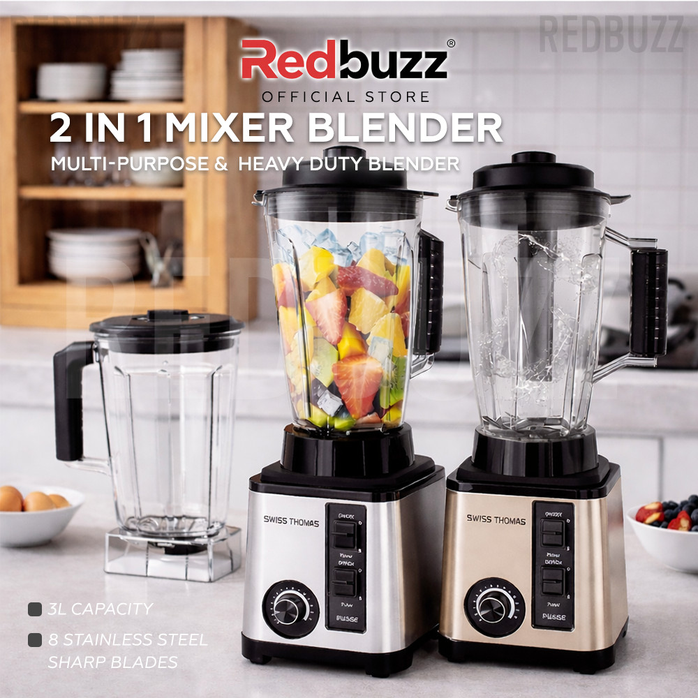 REDBUZZ x Swiss Thomas 3L Multifunction Heavy Duty Blender Powerful ...
