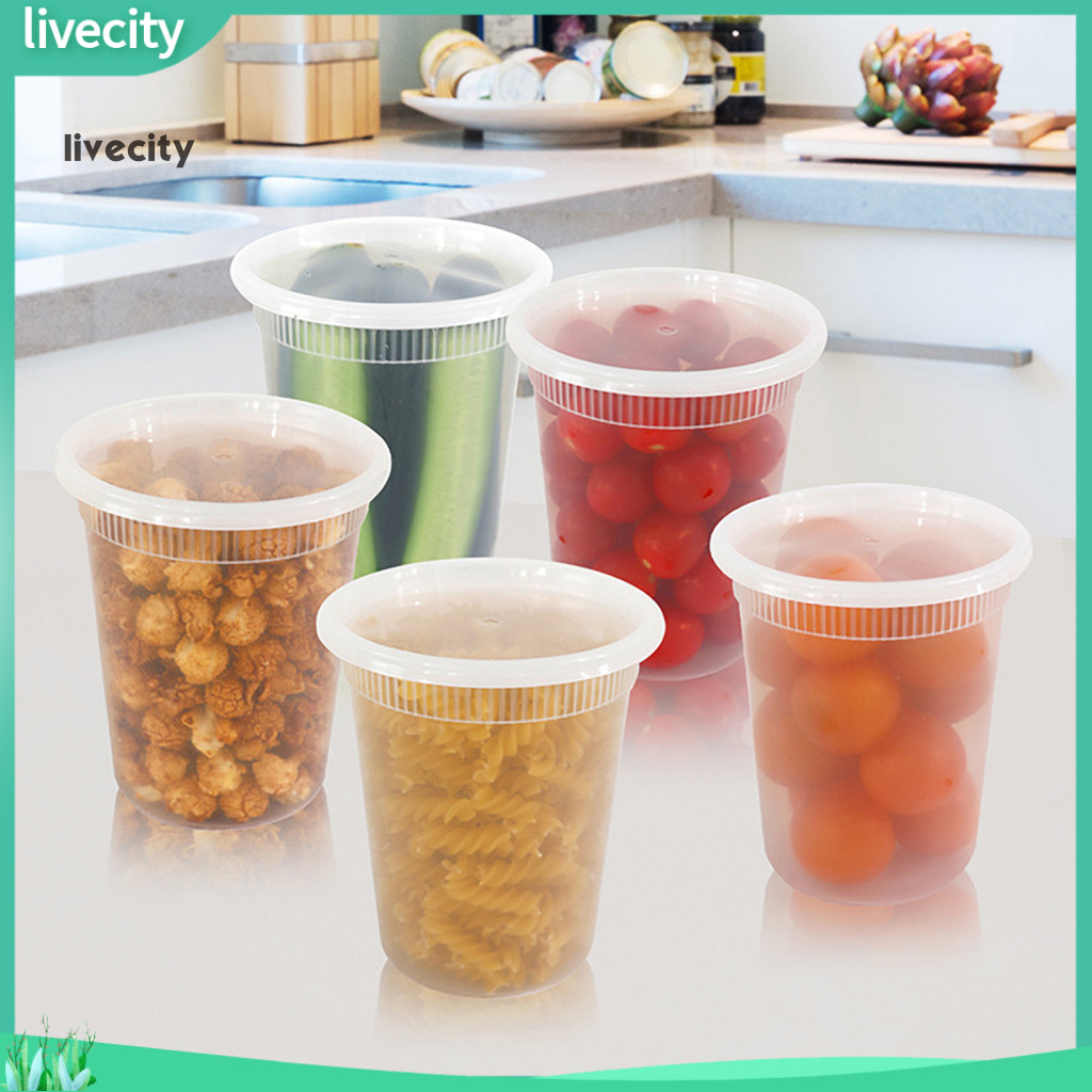 {livecity} Takeaway Food Storage Boxes Meal Prep Containers 20pcs ...