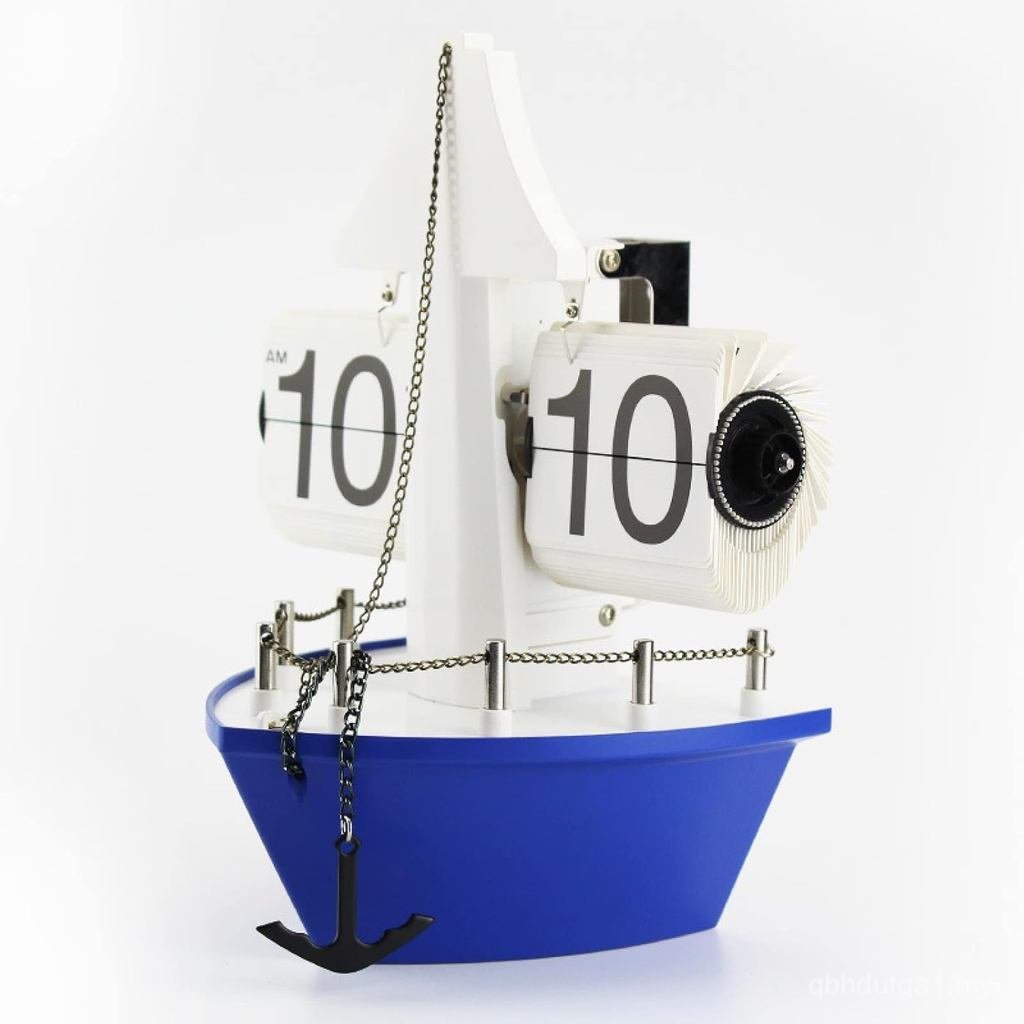 Steamer Flip Clock, Retro Ship Desk Clock, Flip Number Hanging Clock ...