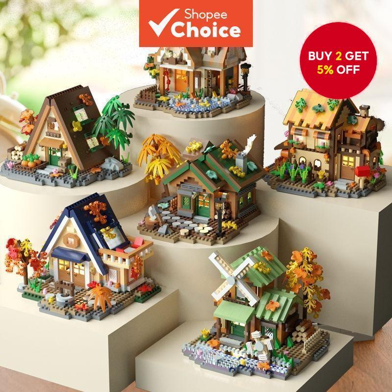 Mini Vintage Forest Treehouse Toy, A Decorative Building Block Gift for ...
