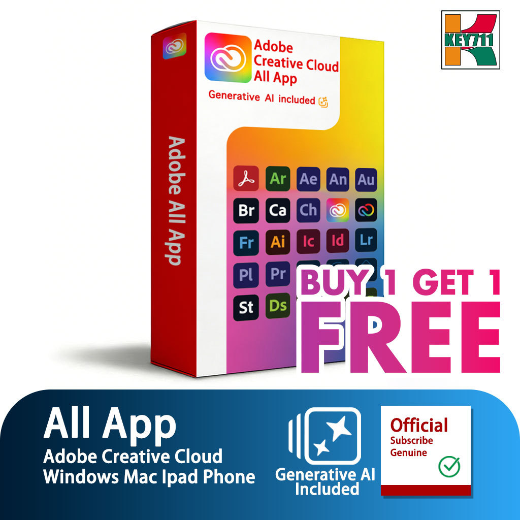 [KEY711]Adobe Creative Cloud | All app | PS AI PR PDF LRT| BiG Promo | Real License | Mac Win ...