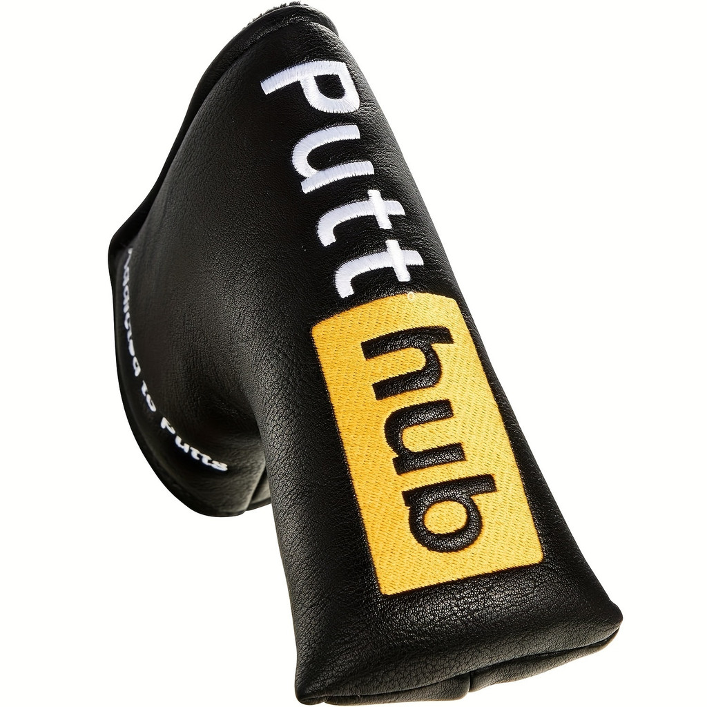 Golf Club Cover L-Shaped Putter Cover PUTT HUB Embroidered Club Head ...