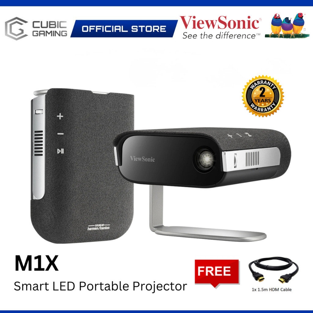 VIEWSONIC M1X SMART 360 LED LUMENS WXGA (854X480) / M1+ G2 PORTABLE ...