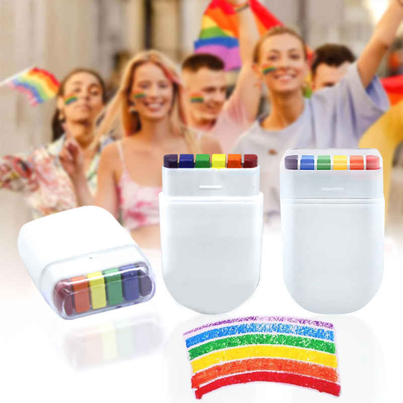 6 Colors Rainbow Face Color World Cup European Cup Face Painting ...