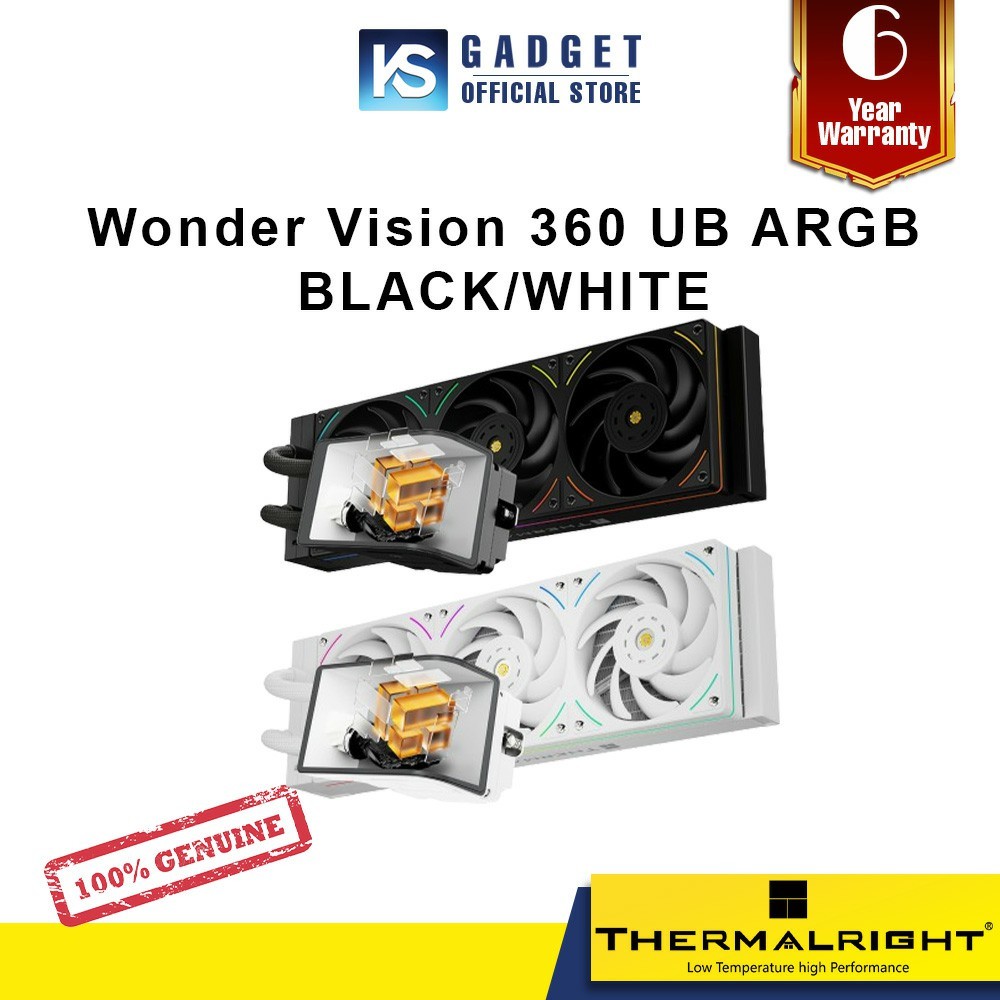 Thermalright Wonder Vision 360 Turbo ARGB Black White AIO CPU Liquid ...