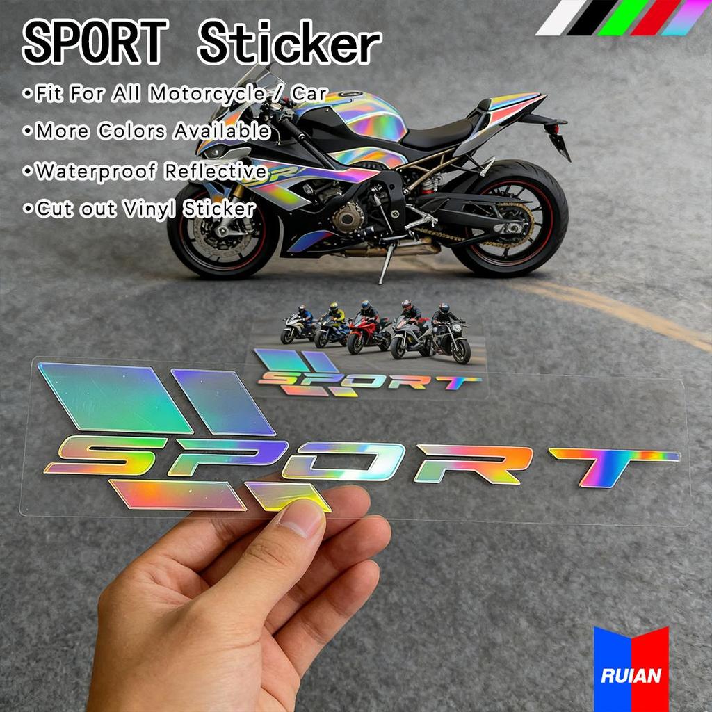 SPORT Sticker Motocycle Racing Deciration Accessories Reflective ...