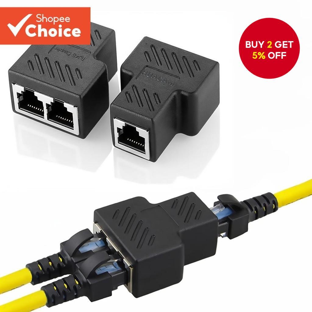 1-to-2 RJ45 Ethernet Splitter High-Quality RJ45 Adapter Suitable for ...
