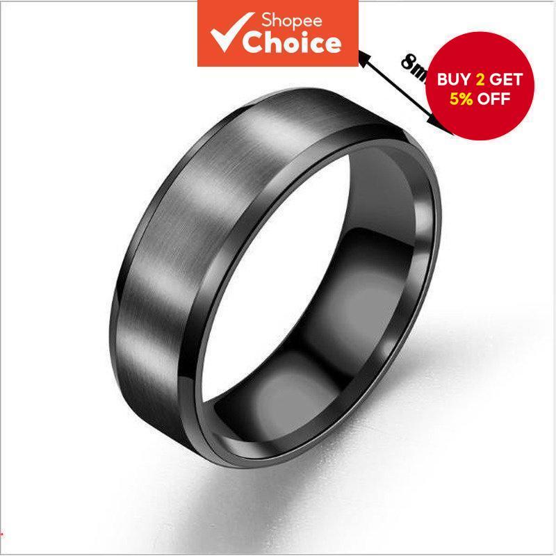 Unisex Titanium Steel Ring - Durable Stainless Steel Design for Men ...