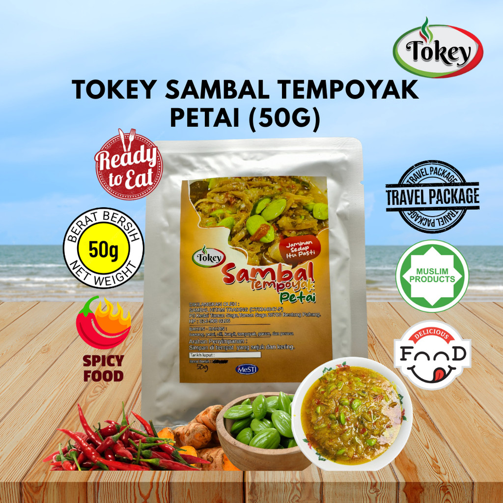 Tokey Sambal Tempoyak Petai Paste Sambal Ready To Eat (50g) | Shopee ...