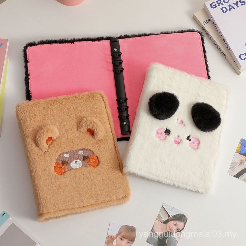 Plush Card Book Four-Grid Small Cartoon Cat Album Storage Polaroid ...