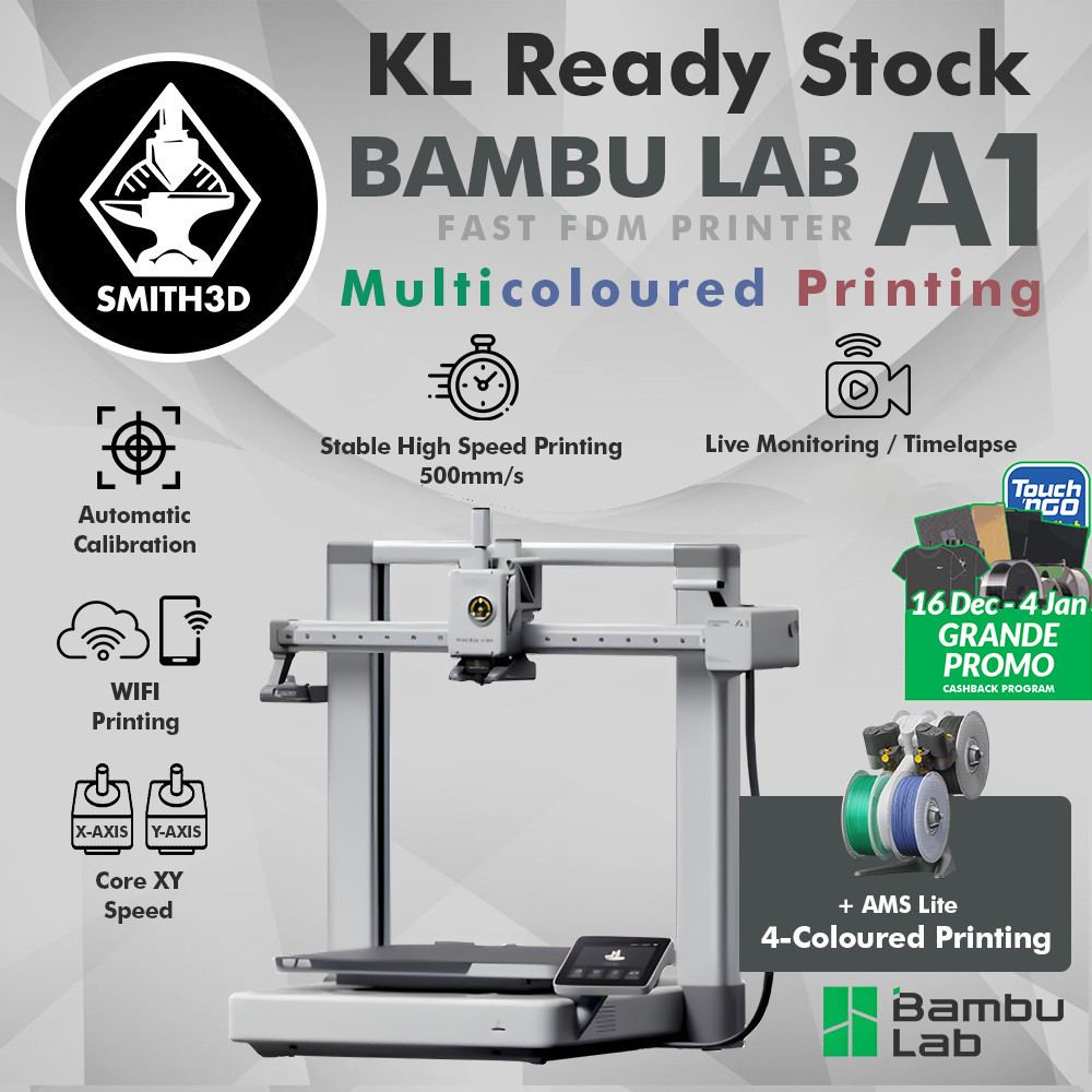 Ready Stock Bambu Lab A1 Series A1 A1 Mini Ams Lite Combo