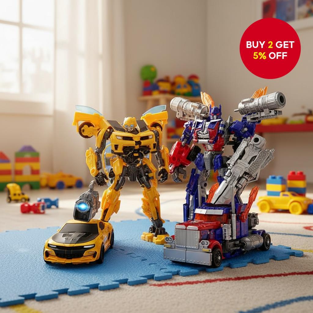 Transformers Robot Models, Optimus Prime & Bumblebee, Gift Set for Kids ...
