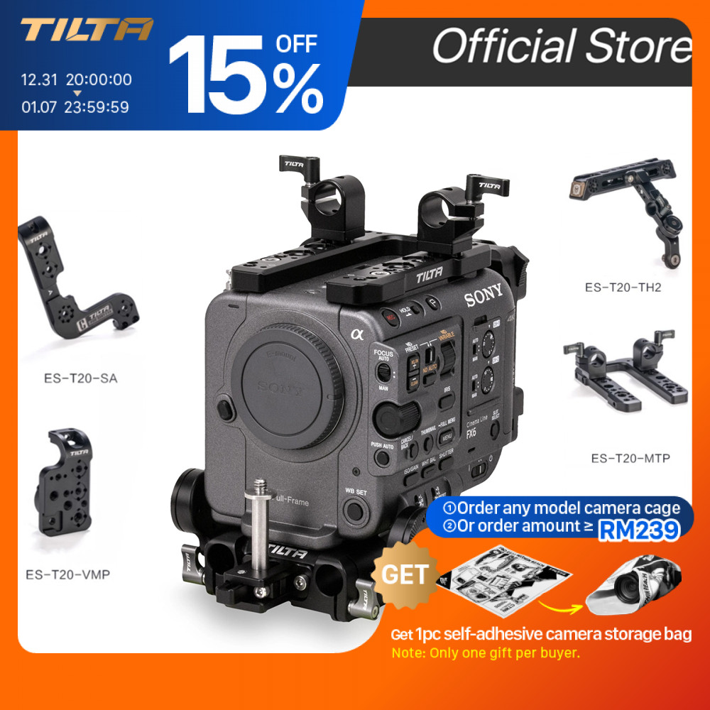 TILTA Sony FX6 Camera Cage Advanced Kit Handle Base Top Plate SONY FX6 ...