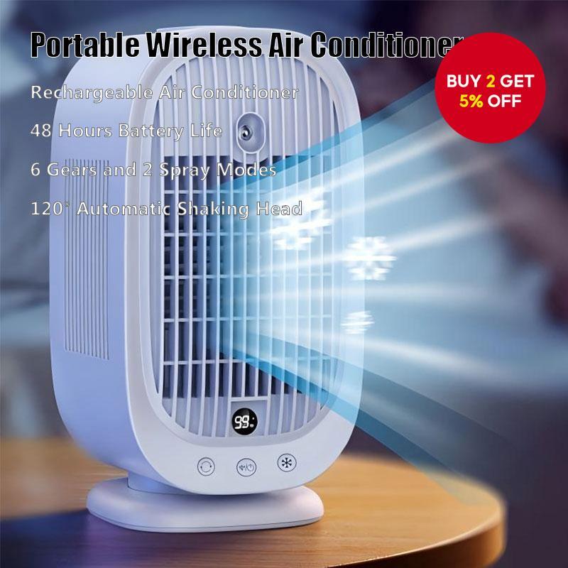 Portable Air Conditioner, Desktop Wireless USB Rechargeable Air ...