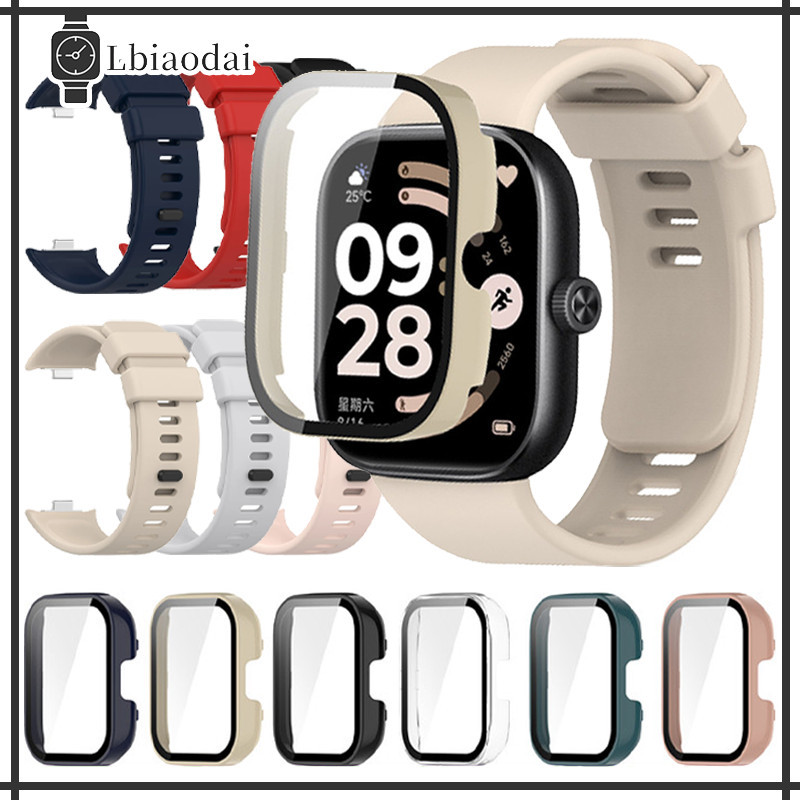 Tempered Glass Case Silicone Strap for Redmi Watch 6 5 4 Screen ...
