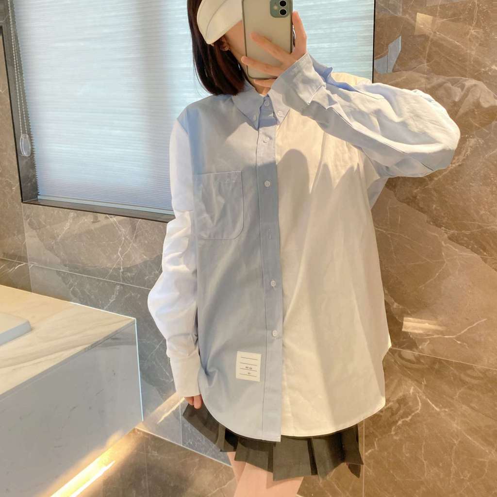 A1BX Thom Browne Spring Autumn New Style Blue White Color Matching ...