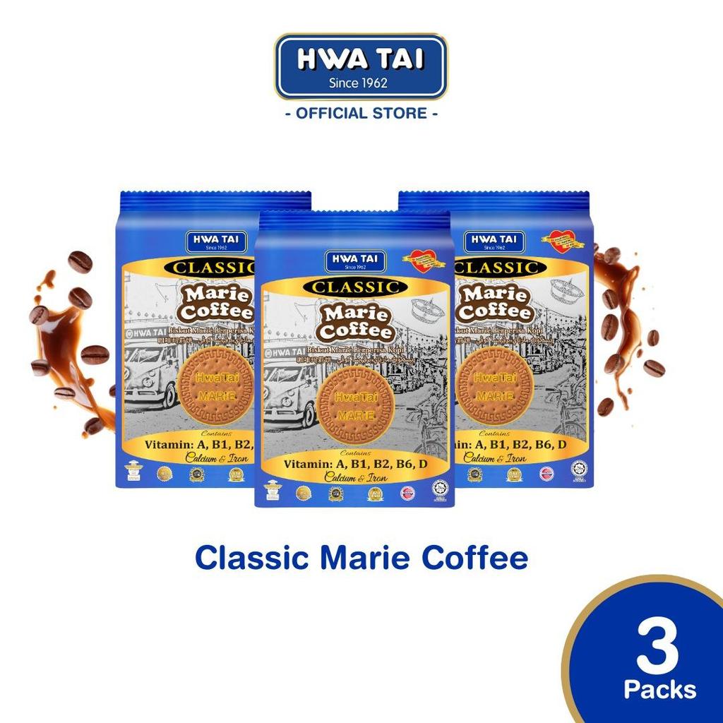 HWA TAI Biskut Classic Marie Berperisa Kopi (270g x 3 Pek) | Classic ...