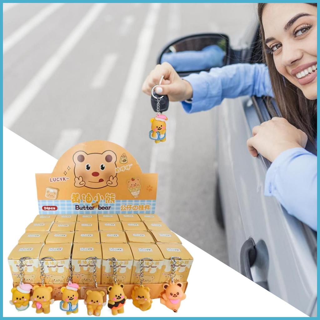 Butter Bear Keychain Action Figure Collection Pendant Toy Realistic ...