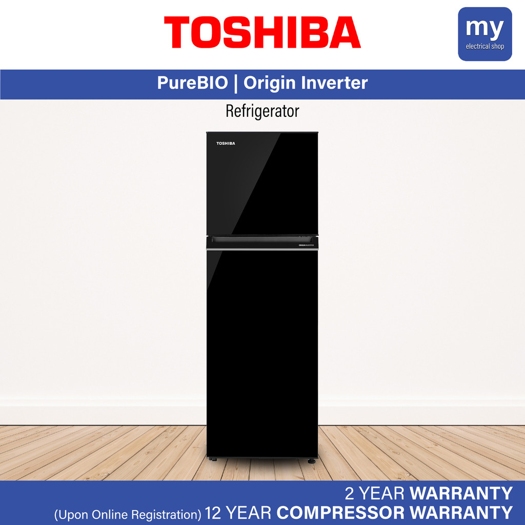 Toshiba 310 Liter Origin Inverter 2-Doors Refrigerator GR-RT320WE-PMY ...