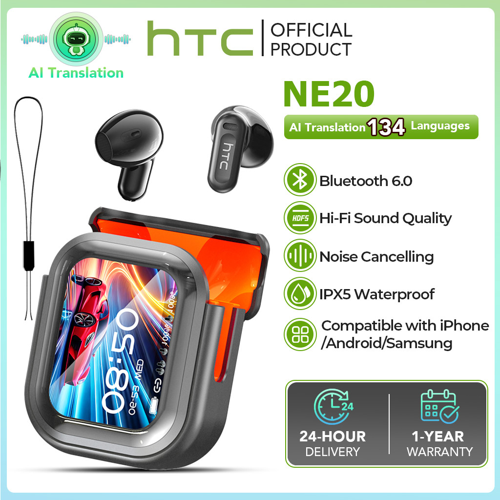 HTC NE20 In-ear Mini Bluetooth Earphones with LCD Multi-function screen ...