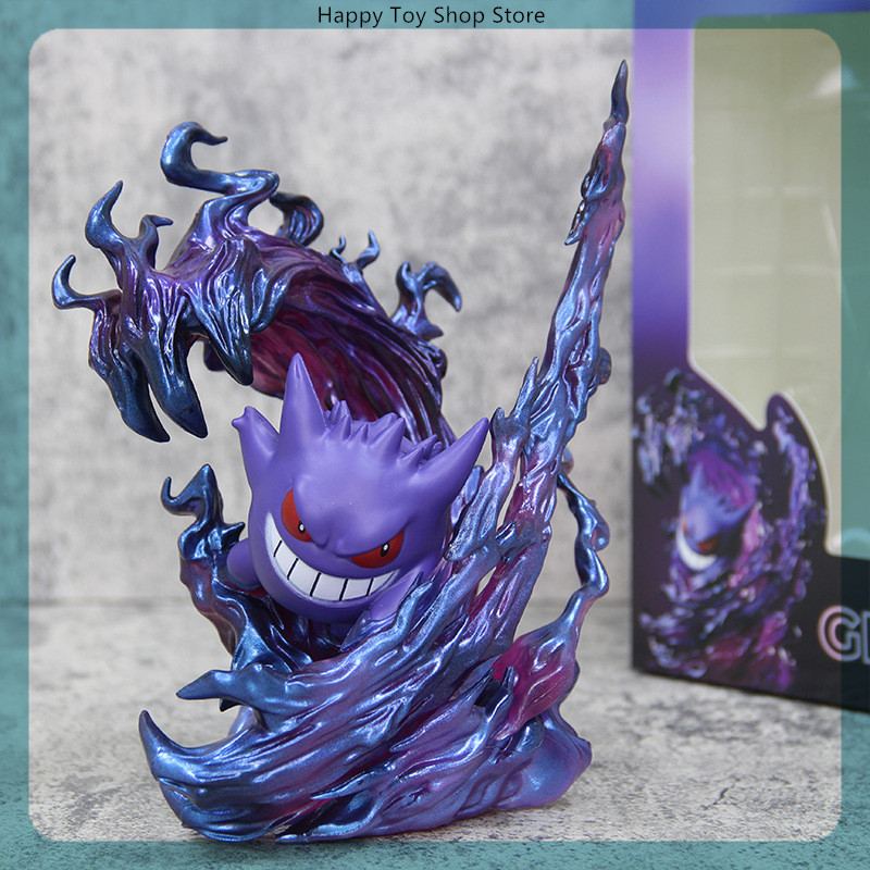 18cm Pokemon Gengar Shadow Claw Attack Anime Figure Game Popular ...