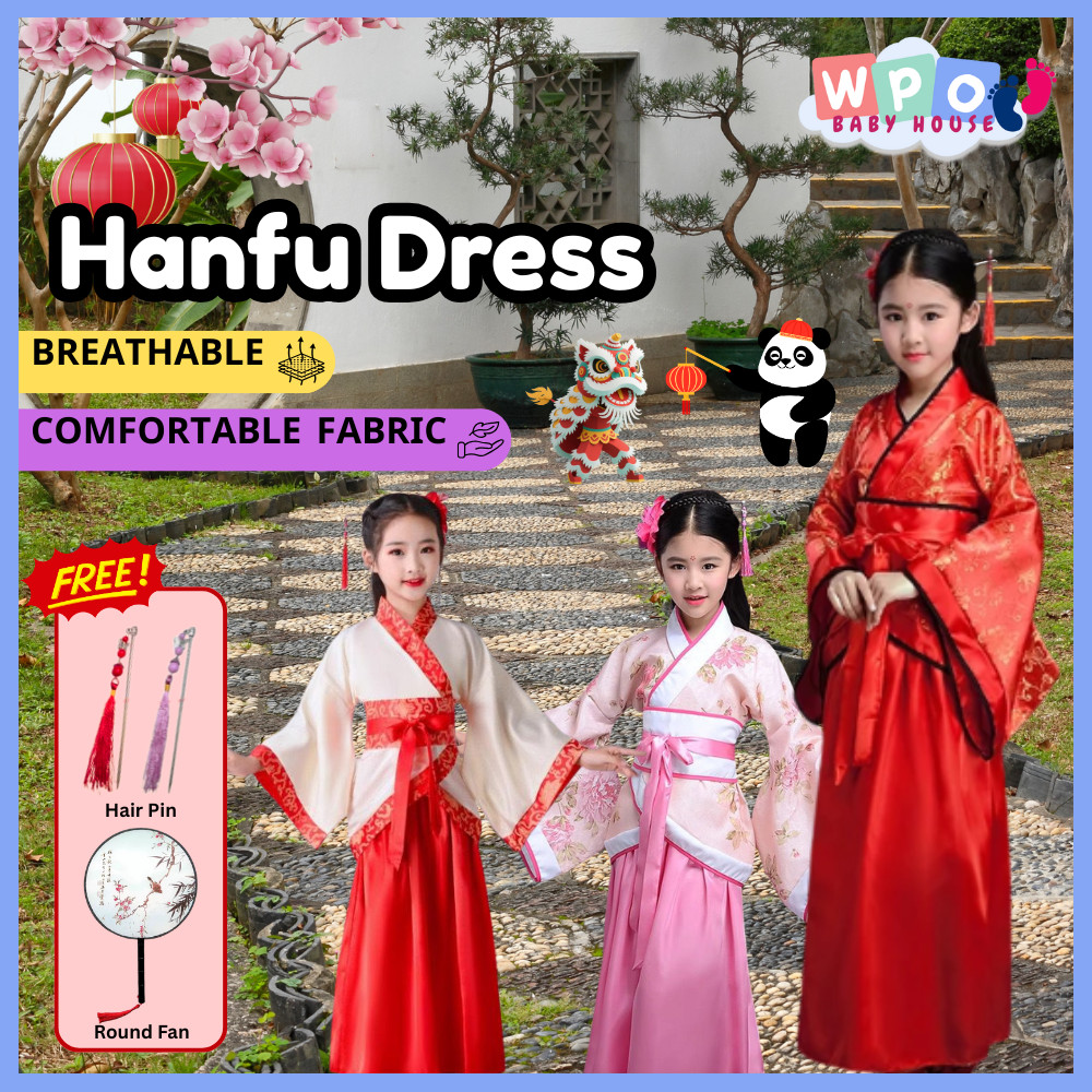 Children Hanfu Traditional Chinese Dance Costumes Stage Dress Dance ...