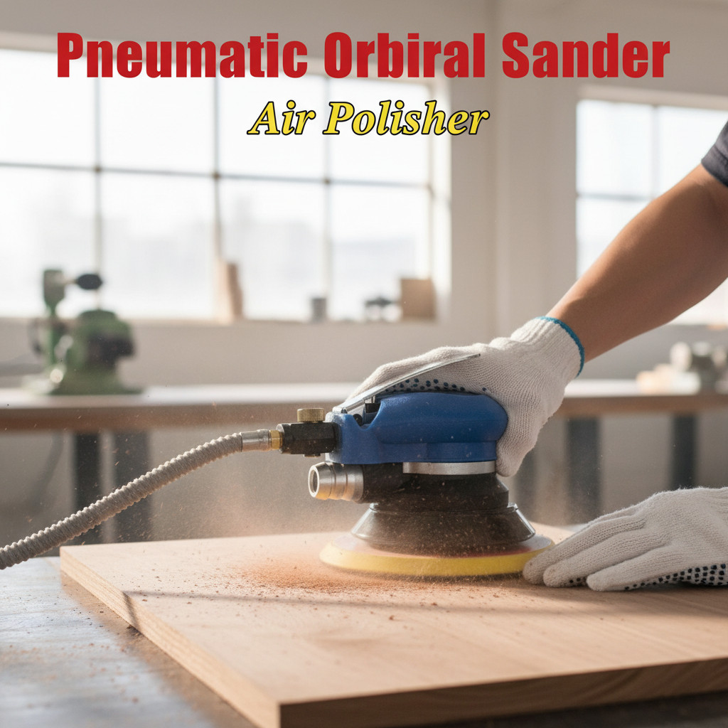 5" 125mm Pneumatic Orbital Sander Air Grinder Vacuum Eccentric ...