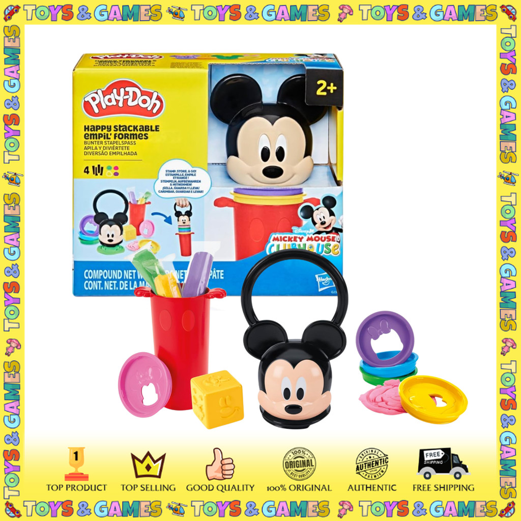 Play-Doh Disney Mickey Mouse Clubhouse Happy Stackable Playset Shape ...