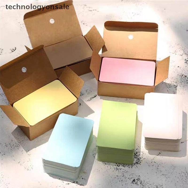 [Tech] 100pcs/box Kraft paper card color blank business card message ...