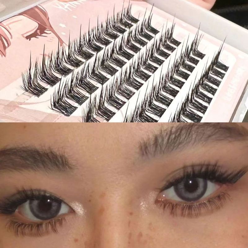L-Shaped Single Cluster Fox Series False Eyelashes Ultra Wide Angle ...