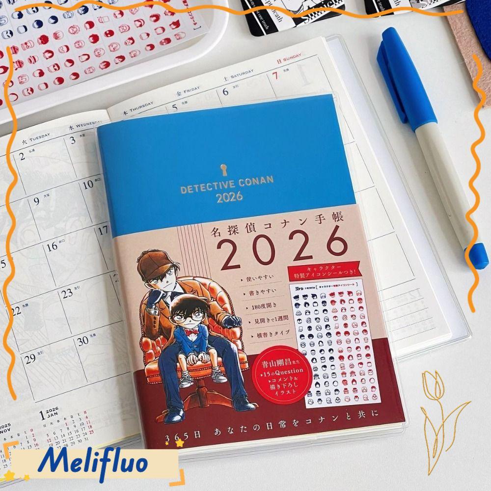 MELIFLUO B6 Notebook, Detective Conan Illustration PVC Cover 2026 ...