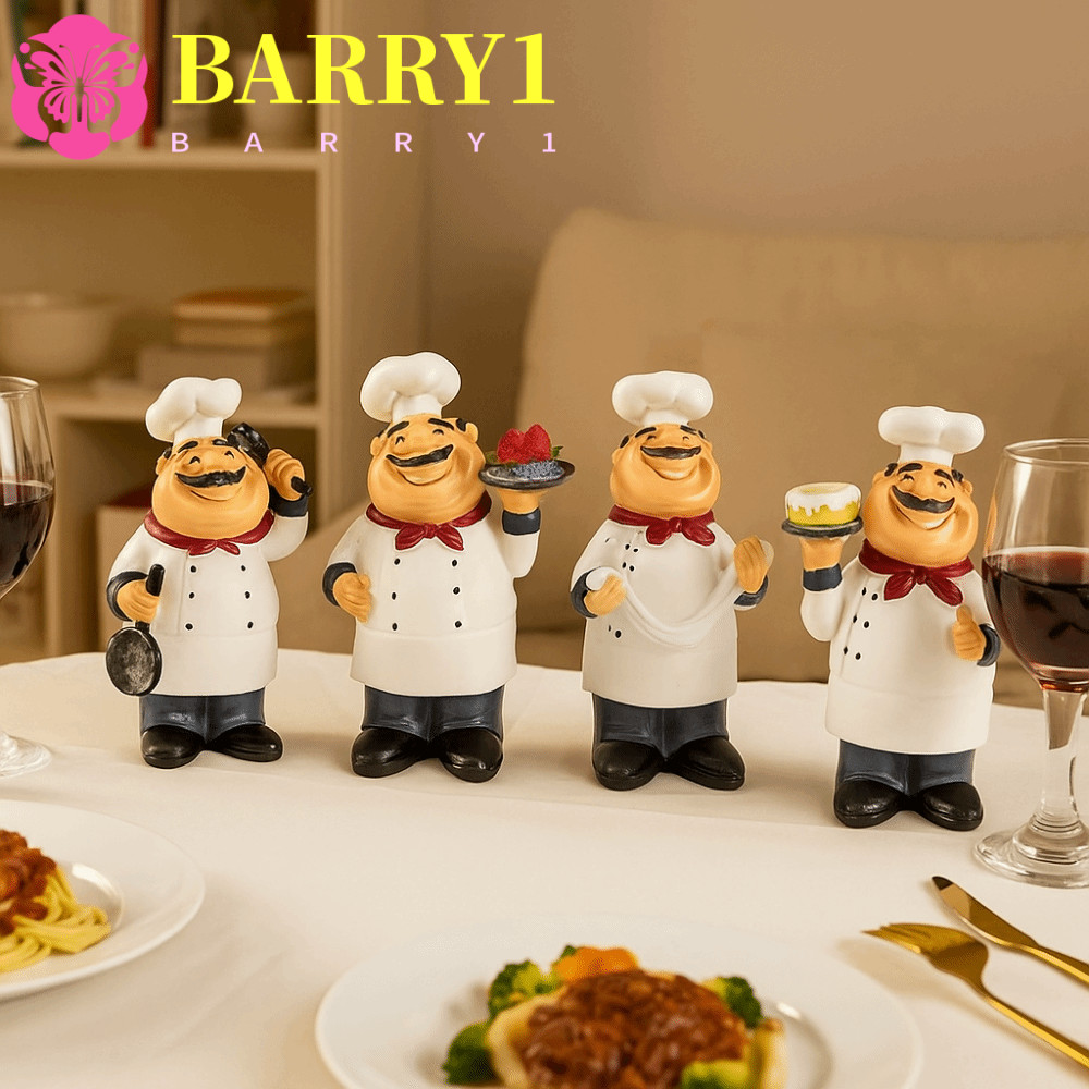 BARRY1 Rustic Bakery Chef Resin Statue, Handicraft Simulated Farmhouse ...