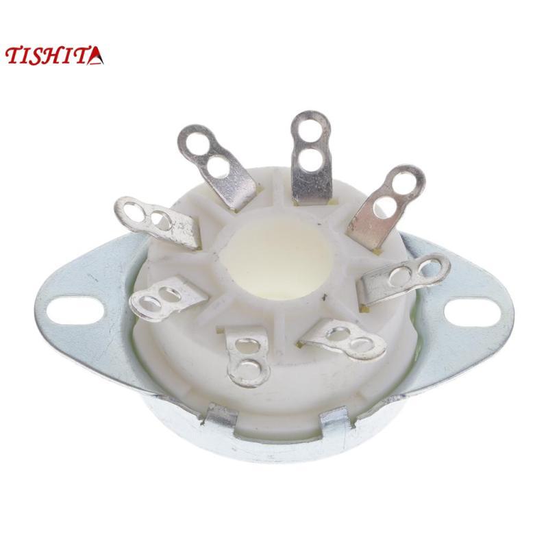 [tishita] GZC8-Y-6 Ceramic PCB Mounting Tube Socket for KT88/6550/EL34 ...