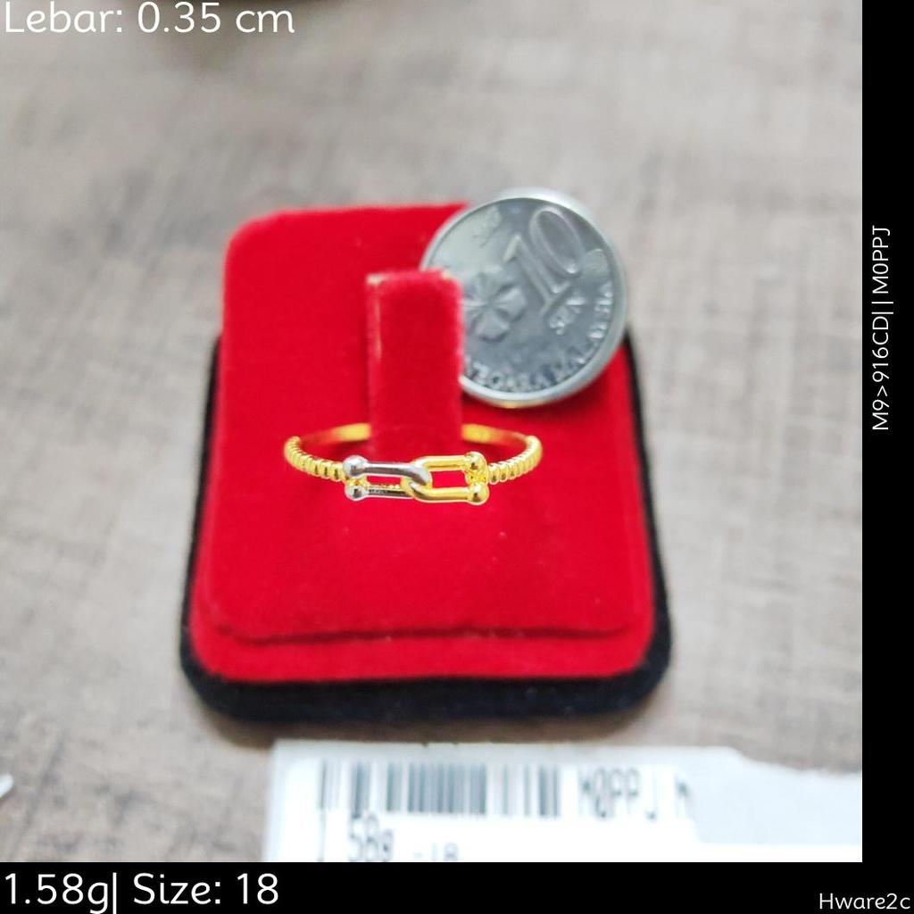 Murni Mewah Emas916, Cincin T&c Small Mini Hware 1012 0.2 cm Pd 18 ...
