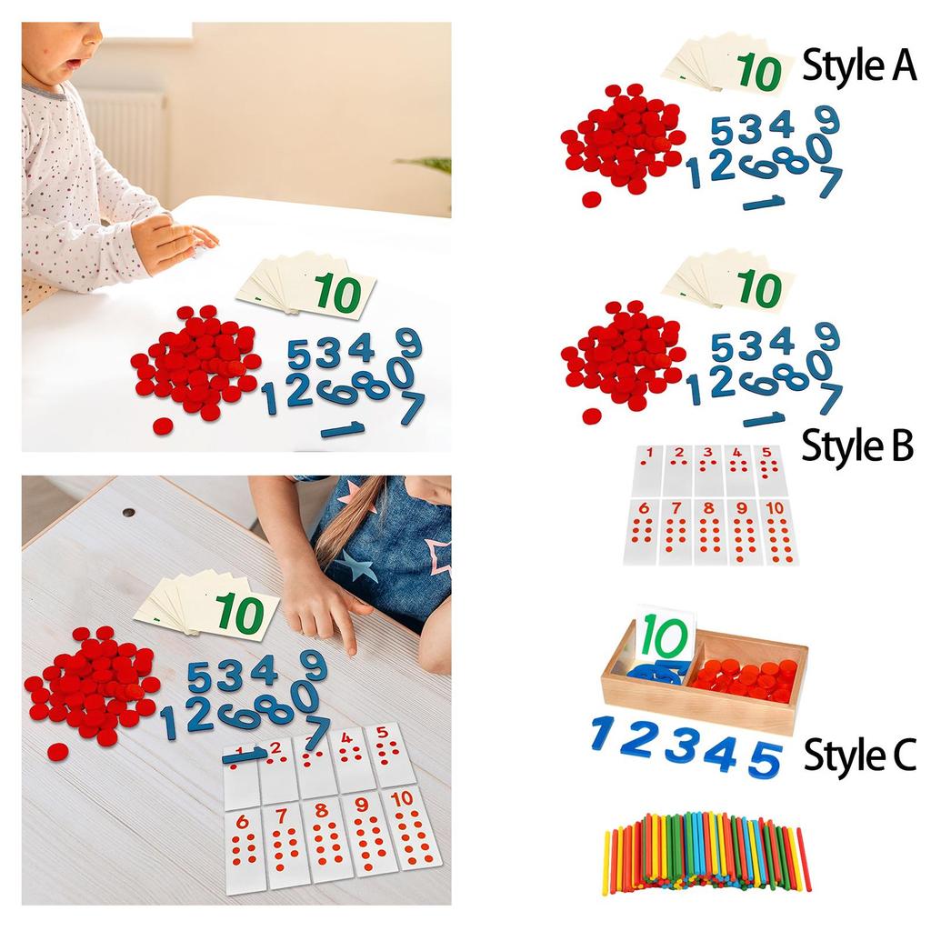 Koolsoo Montessori Cards & Counters Counting digital block for Early ...