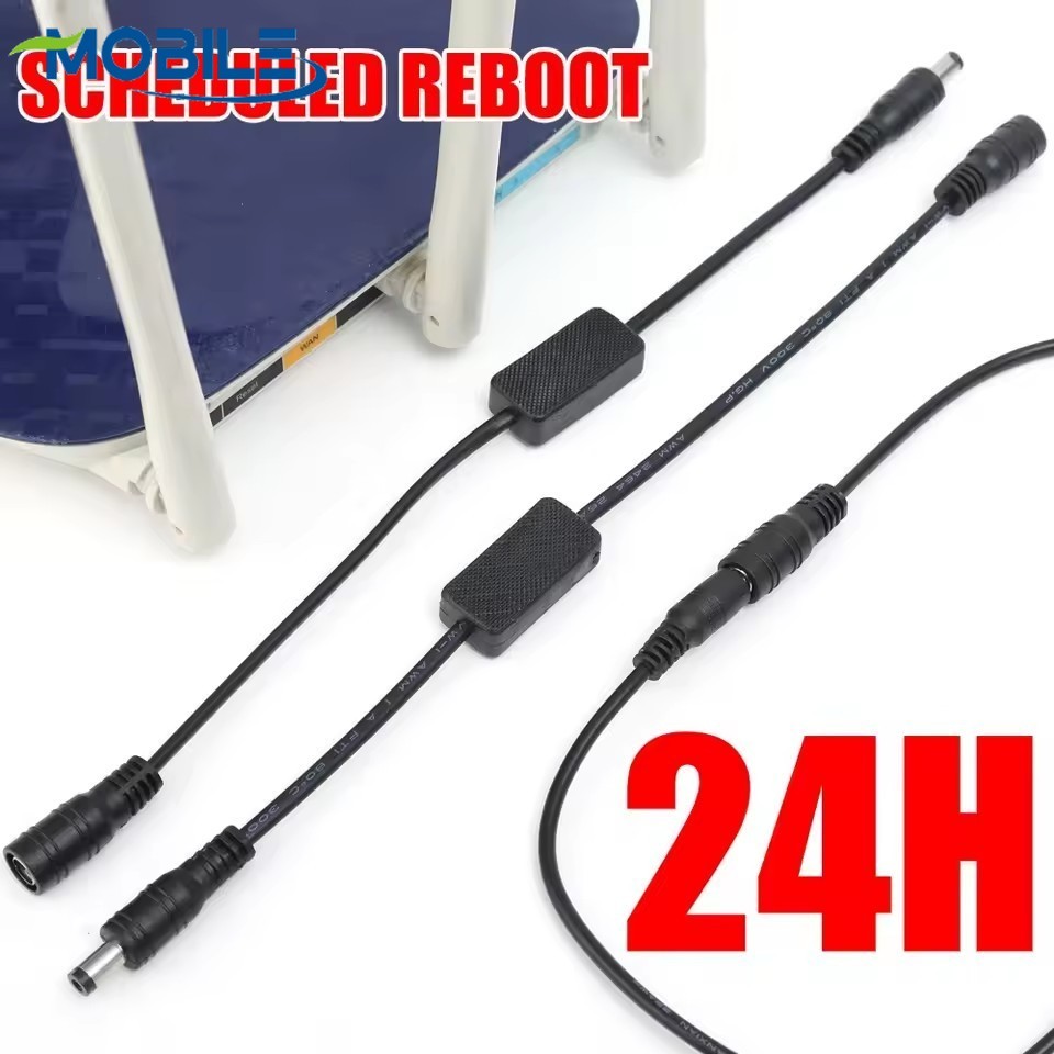Automatic Router Reboot Device with Timer Function, 30cm Cable for ...