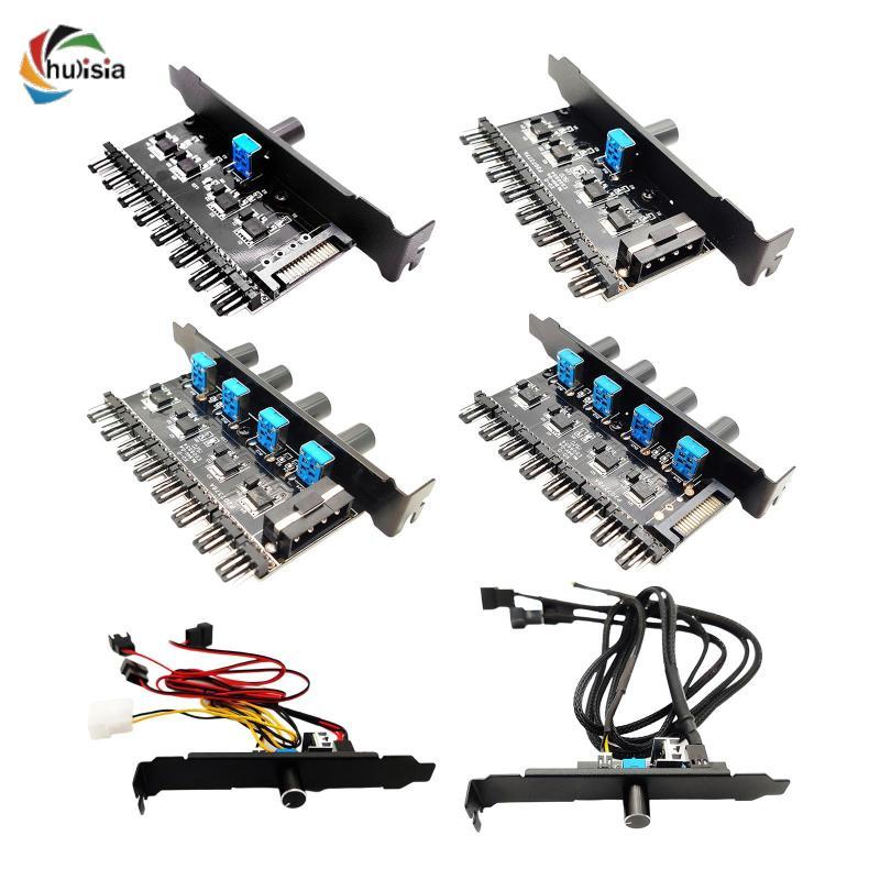 [chulisia] 12V 1 To 3 8 Way PC Case Cooling Fan Hub 4-pin/3-pin ...