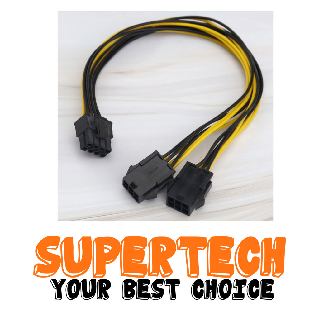 ATX 8pin 8 pin Male to Dual 6-Pin 6pin Female Power Cable PCI-e GPU ...